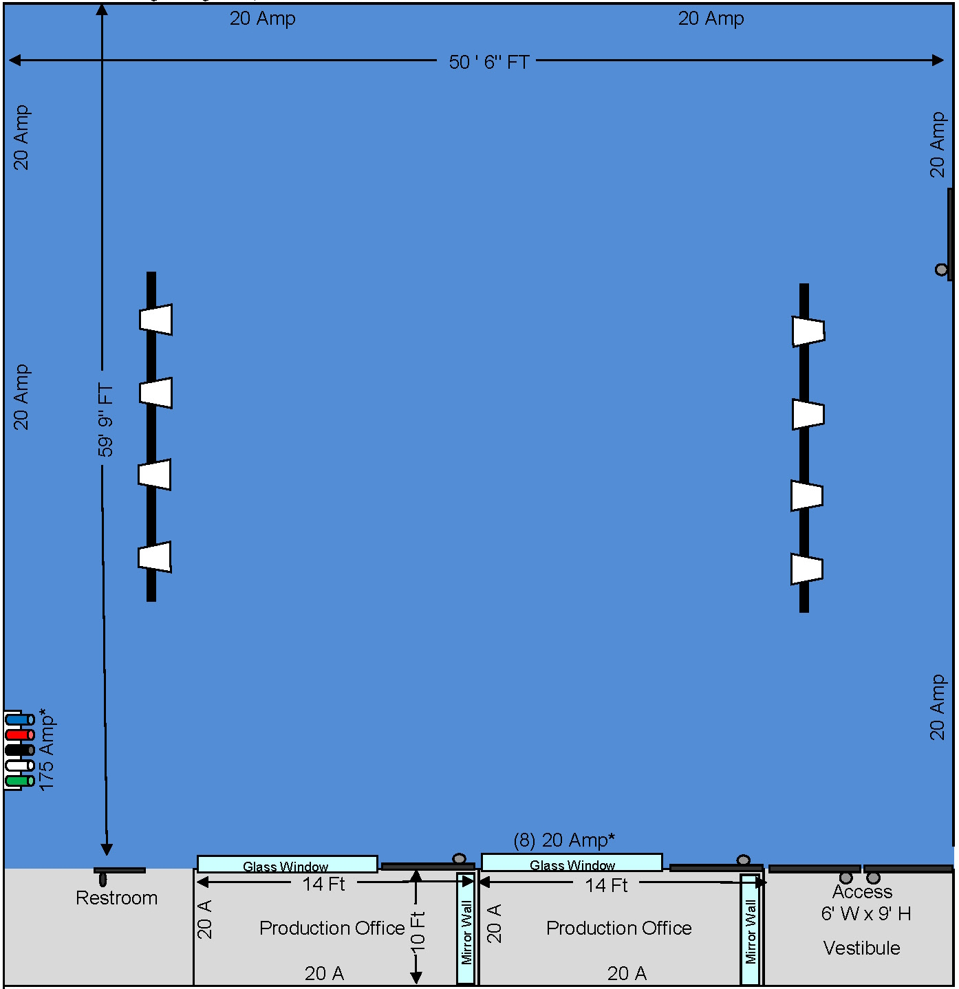 Studio 14 - CenterStaging Rehearsal Studios and Backline Rental | Los ...